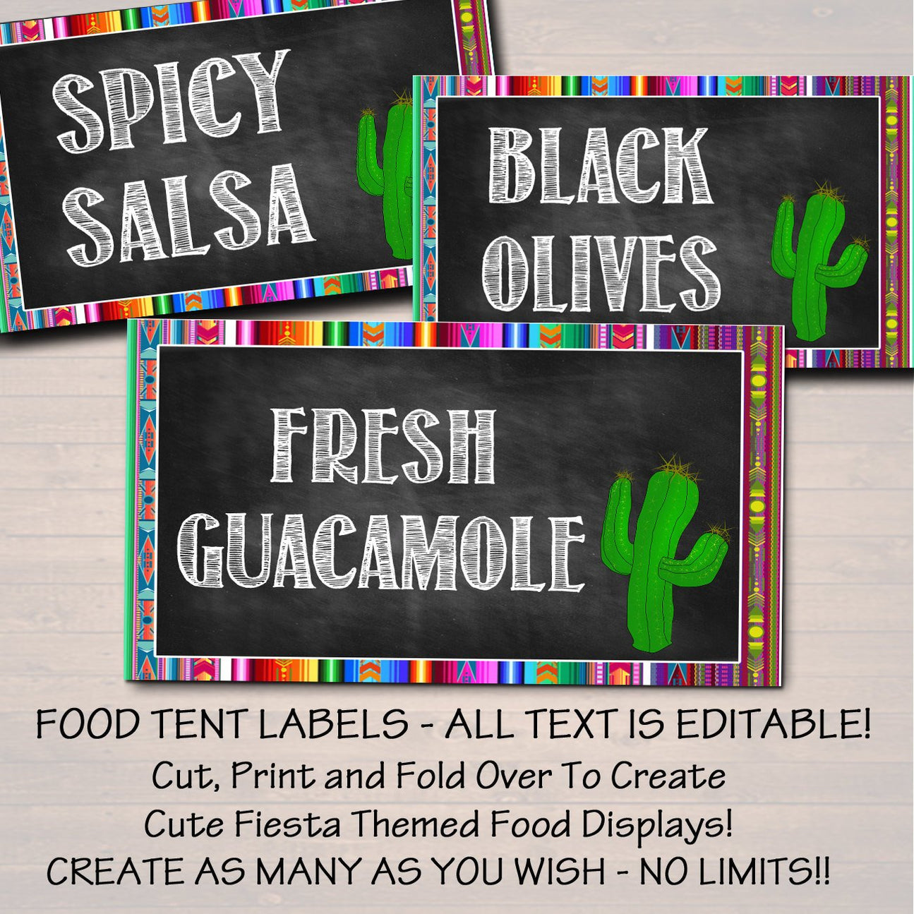Fiesta Theme Party Signs | TidyLady Printables