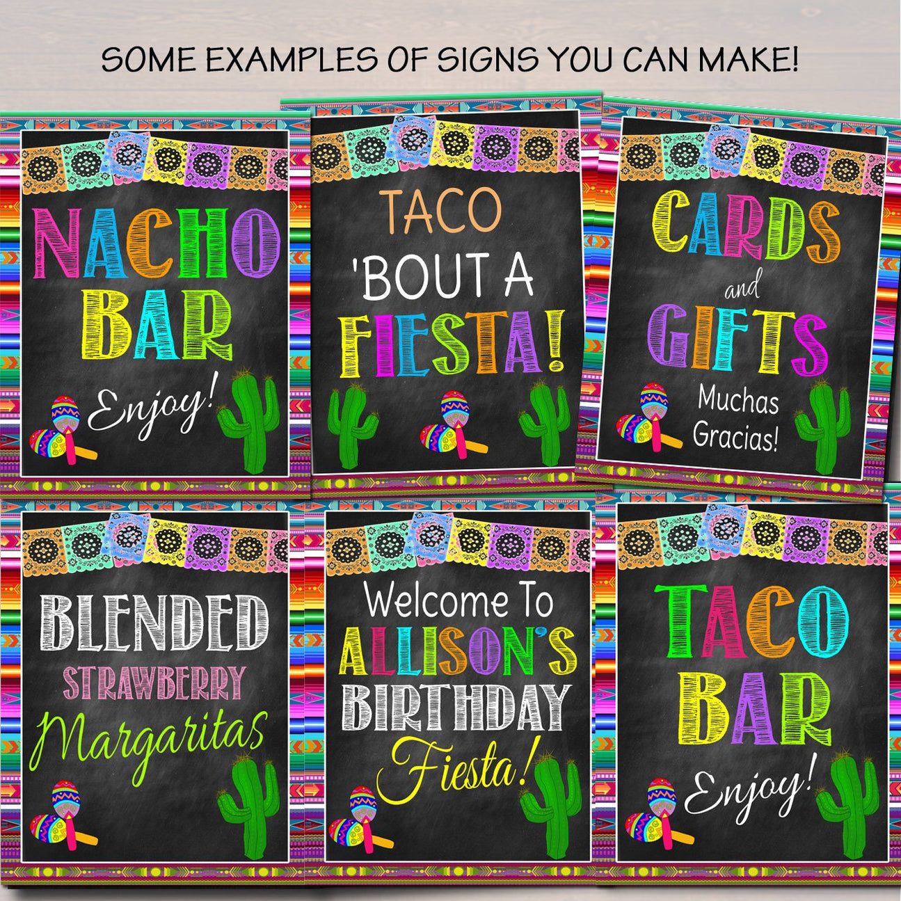 Fiesta Theme Party Signs | TidyLady Printables