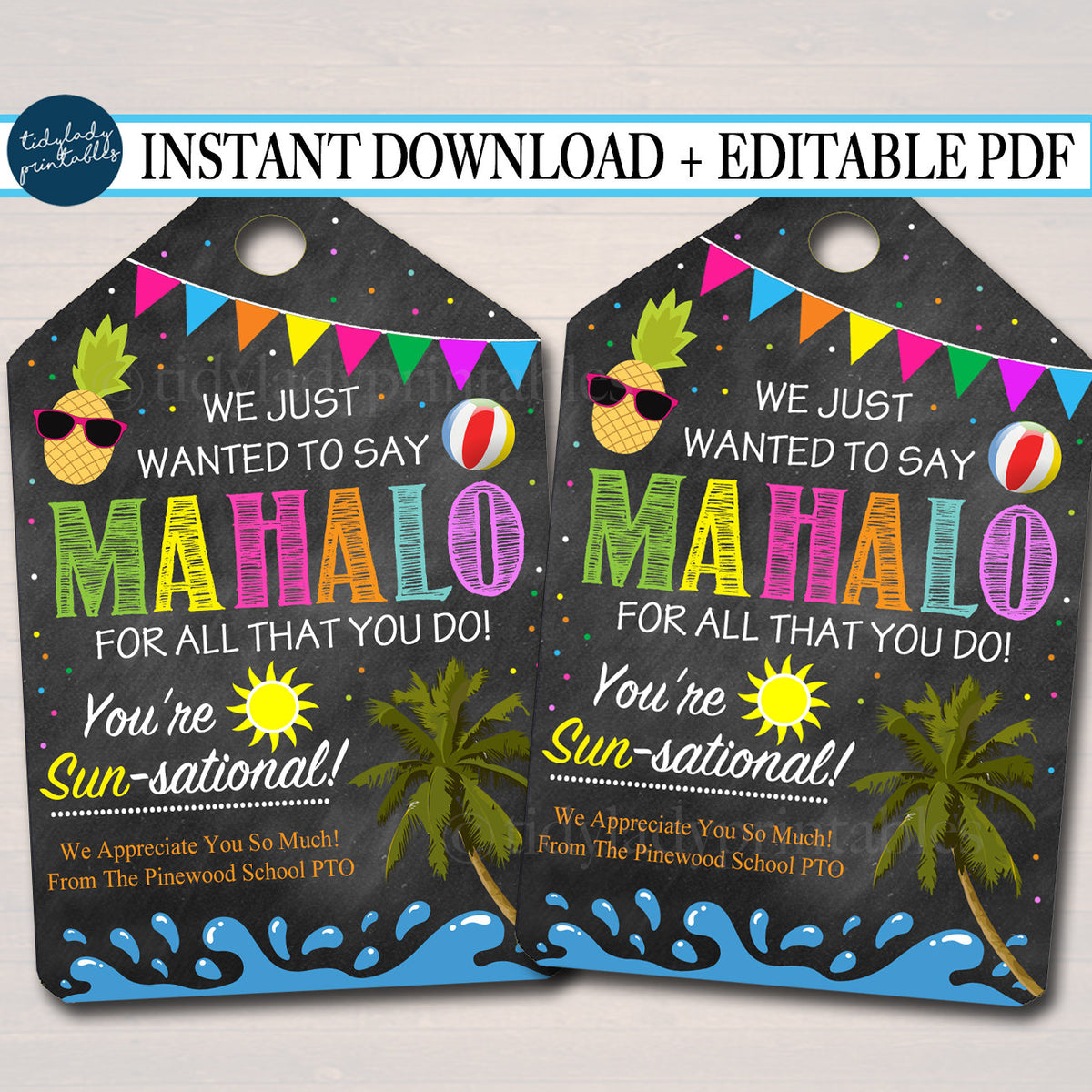 Teacher & Staff Appreciation Printable Thank You Gift Tags — TidyLady ...