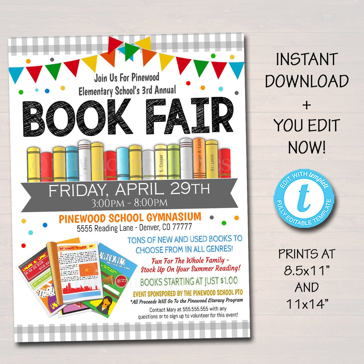 School Book Fair Event Flyer | TidyLady Printables