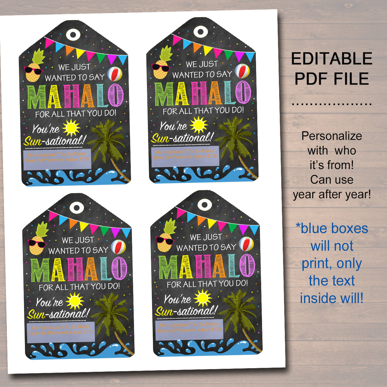 Teacher & Staff Appreciation Printable Thank You Gift Tags — TidyLady ...