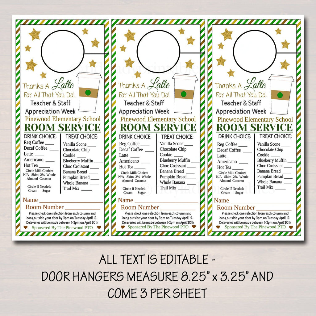 Teacher Appreciation Door Hangers | TidyLady Printables