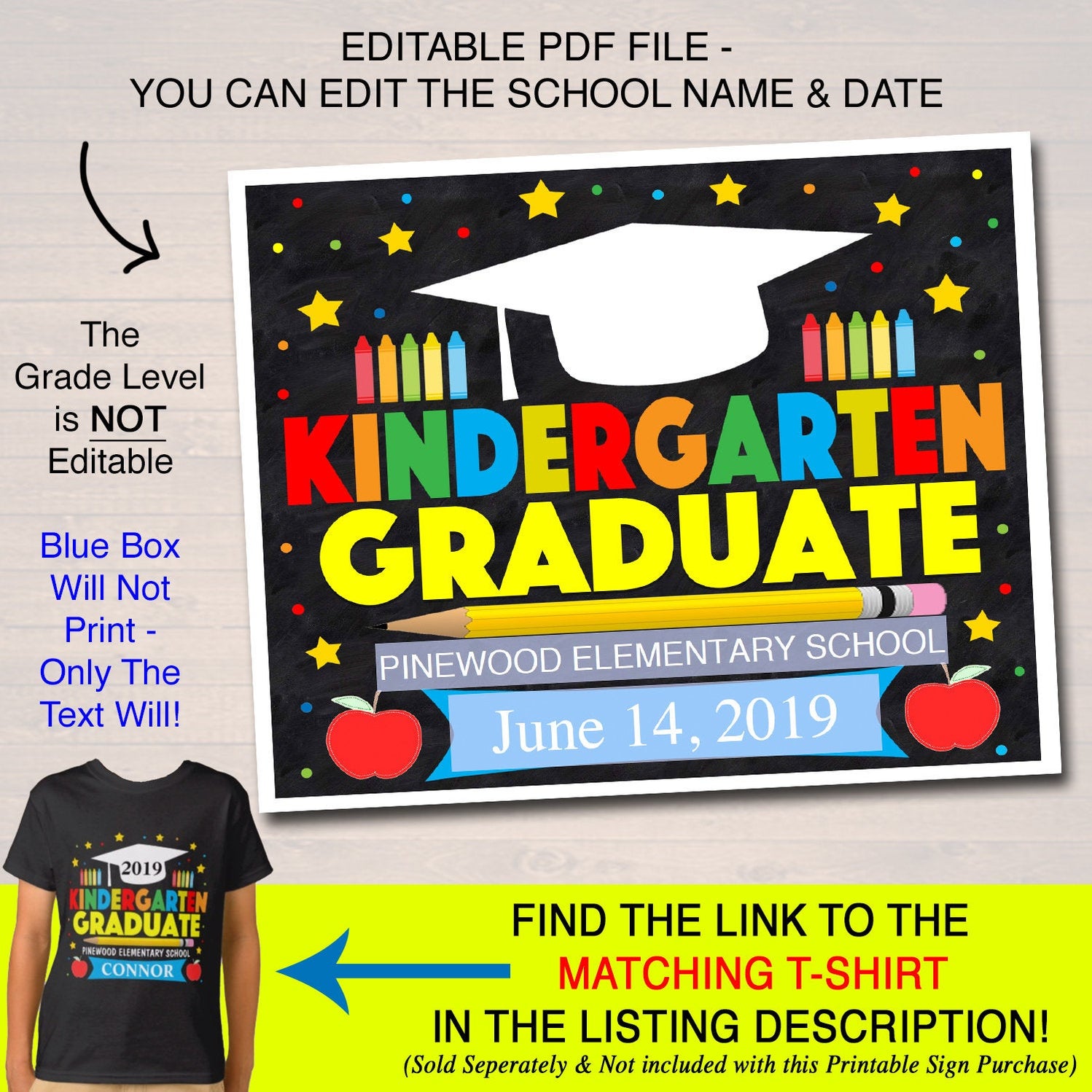 Last Day Of Kindergarten Sign | TidyLady Printables