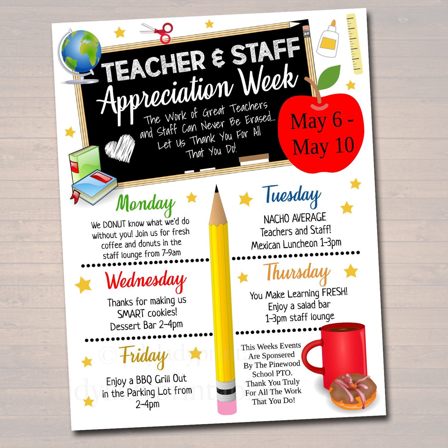 Teacher & Staff Appreciation Printable Take Home Newsletter — TidyLady ...