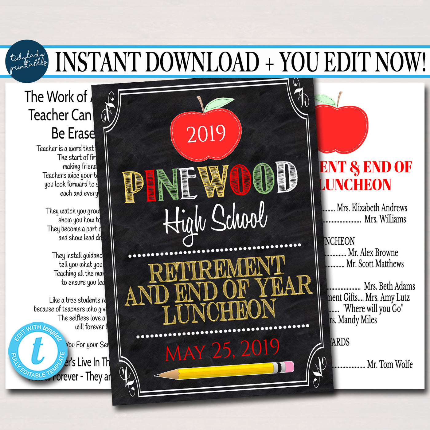 Retirement Ceremony Program | TidyLady Printables