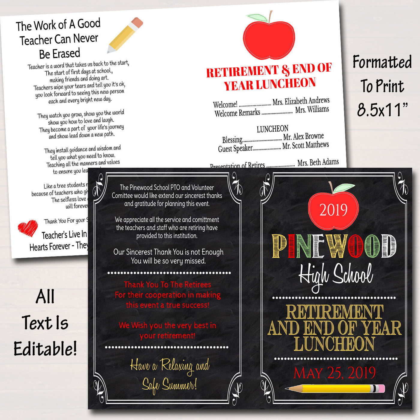 Retirement Ceremony Program | TidyLady Printables