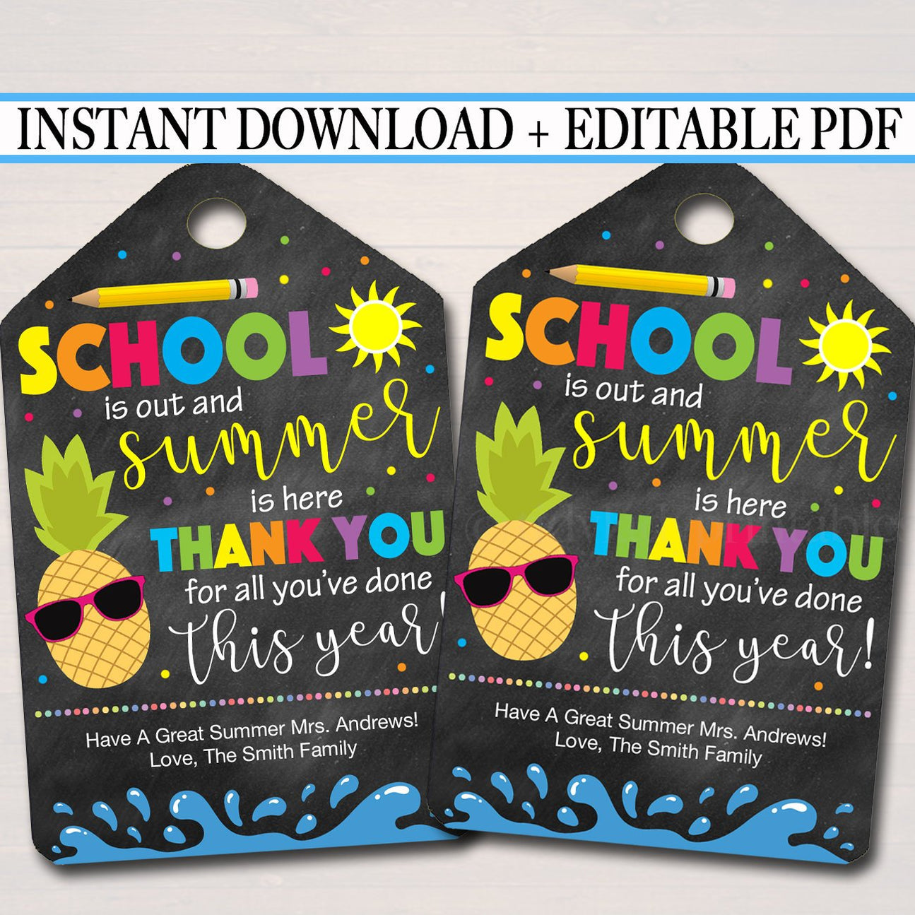 Teacher Appreciation Gift Tag | TidyLady Printables