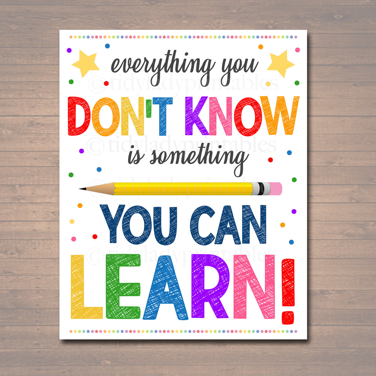 Classroom Motivational Poster | TidyLady Printables