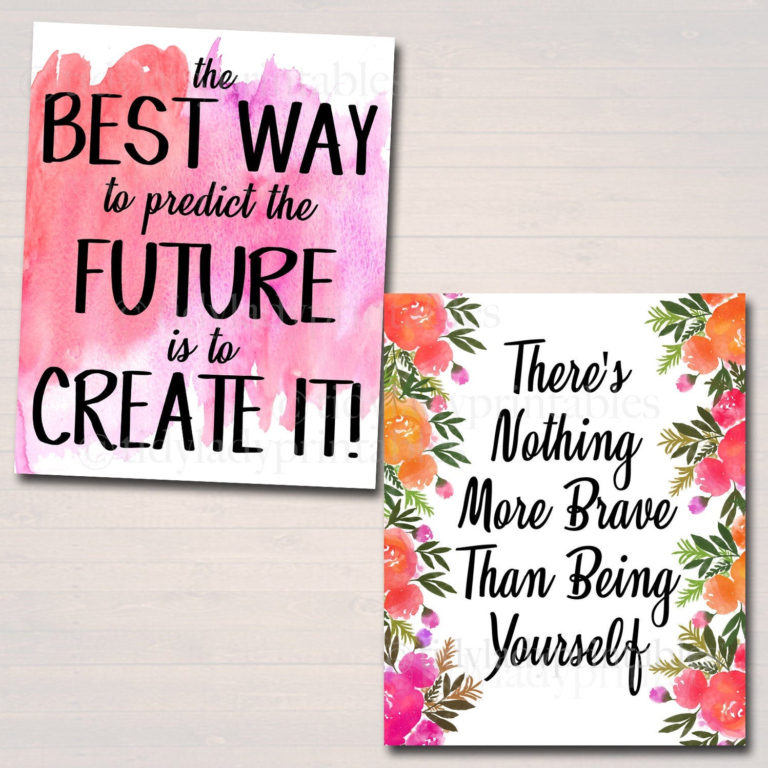 Watercolor Classroom Poster Set | TidyLady Printables