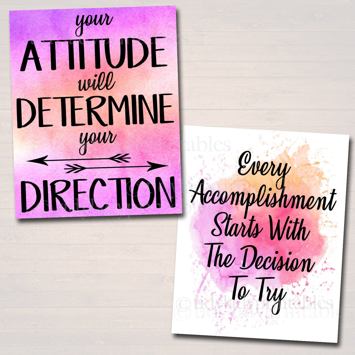 Watercolor Classroom Poster Set | TidyLady Printables