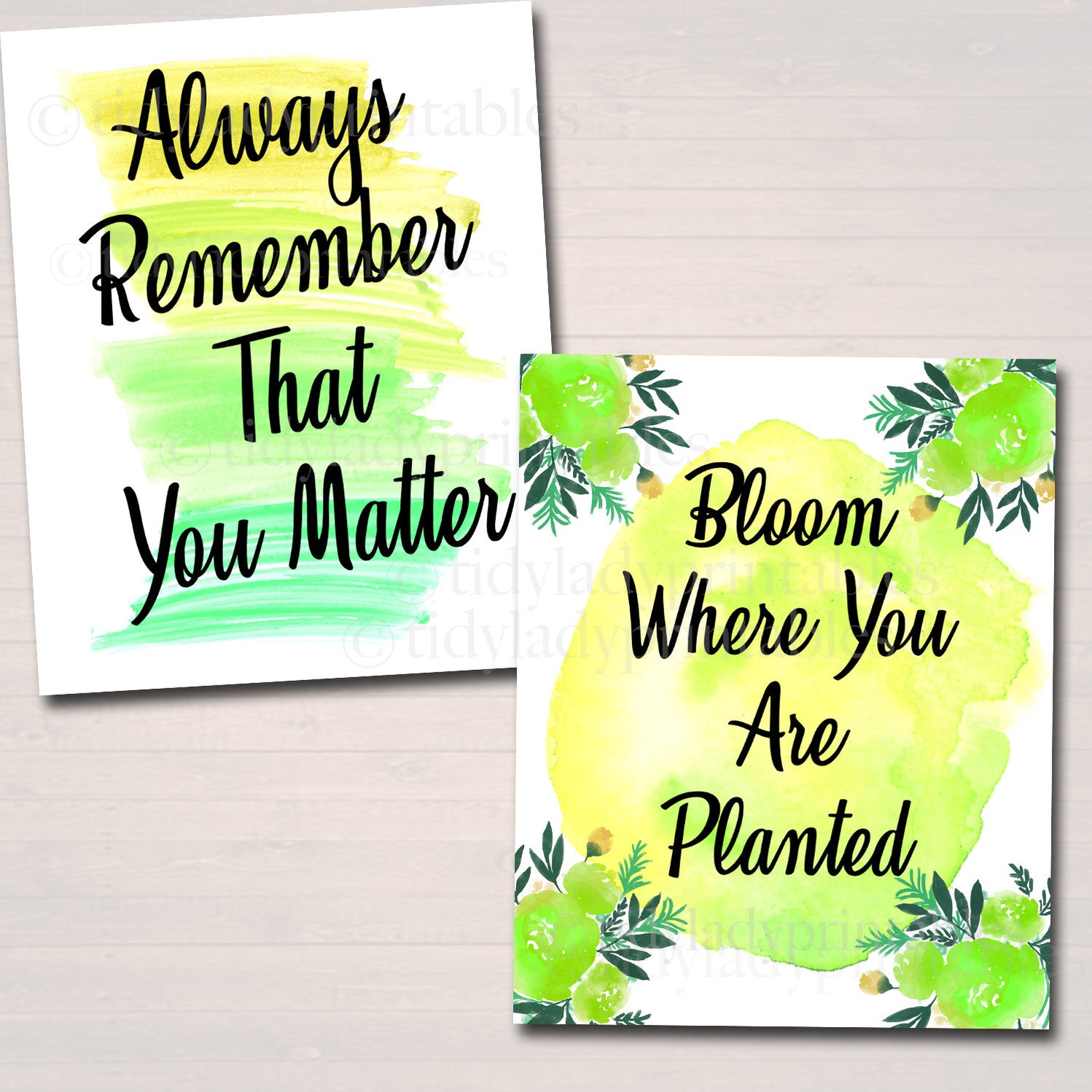 Watercolor Classroom Poster Set | TidyLady Printables