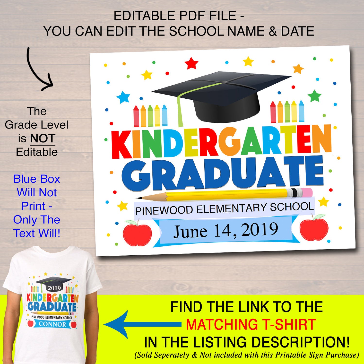 Last Day Of Kindergarten Sign | TidyLady Printables