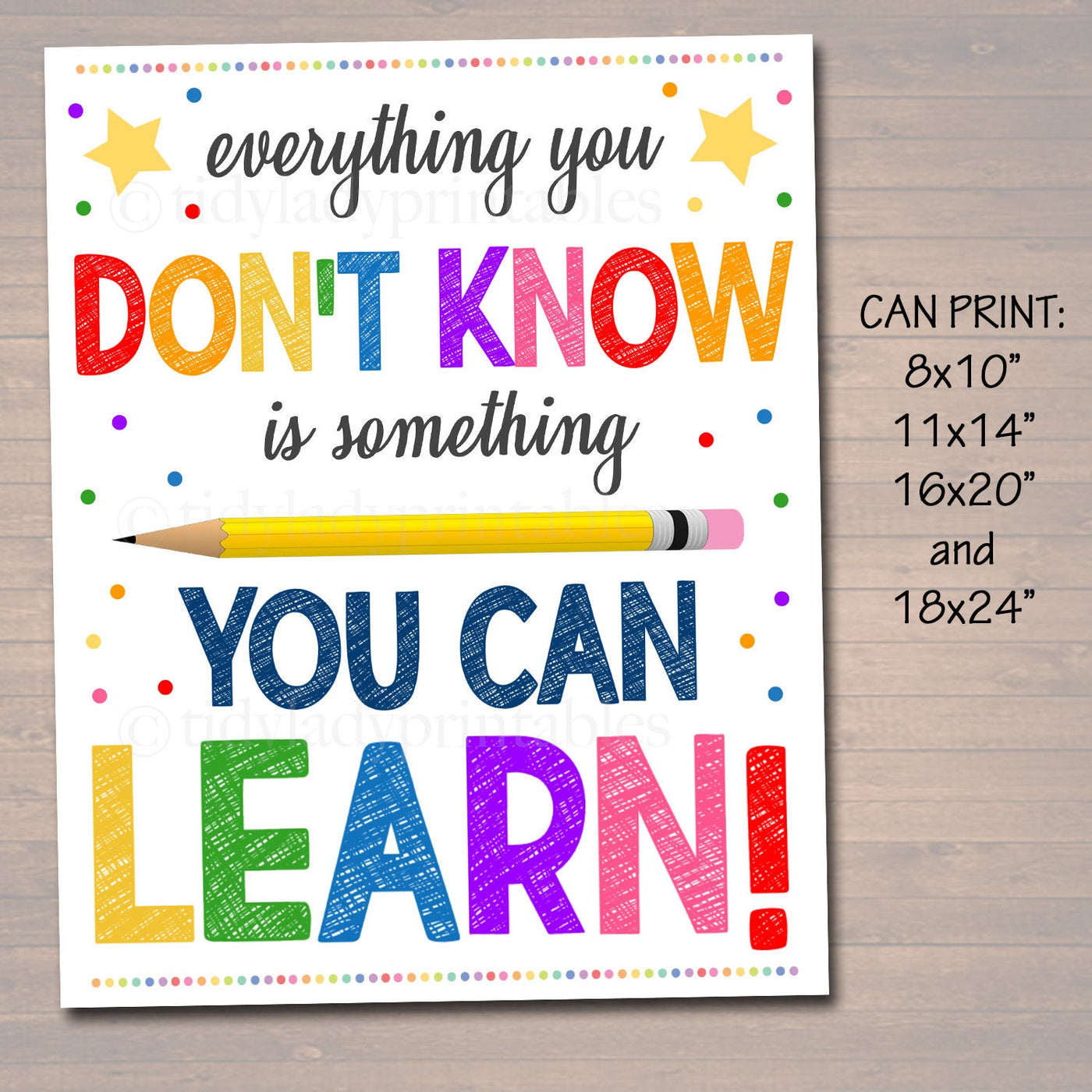 Classroom Motivational Poster | TidyLady Printables