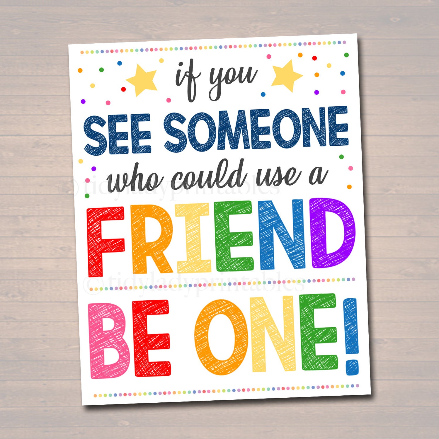 Stop Bullying Poster Set | TidyLady Printables