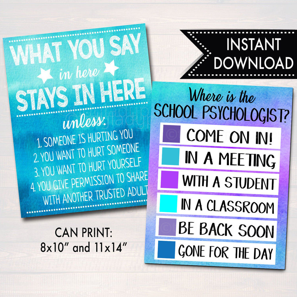 Watercolor School And Classroom Posters | TidyLady Printables
