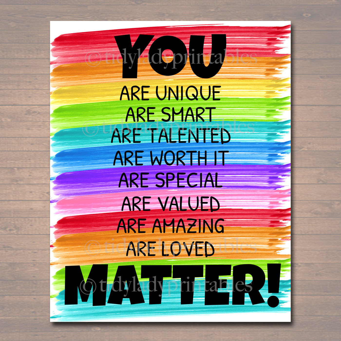 Watercolor Classroom Poster Set | TidyLady Printables