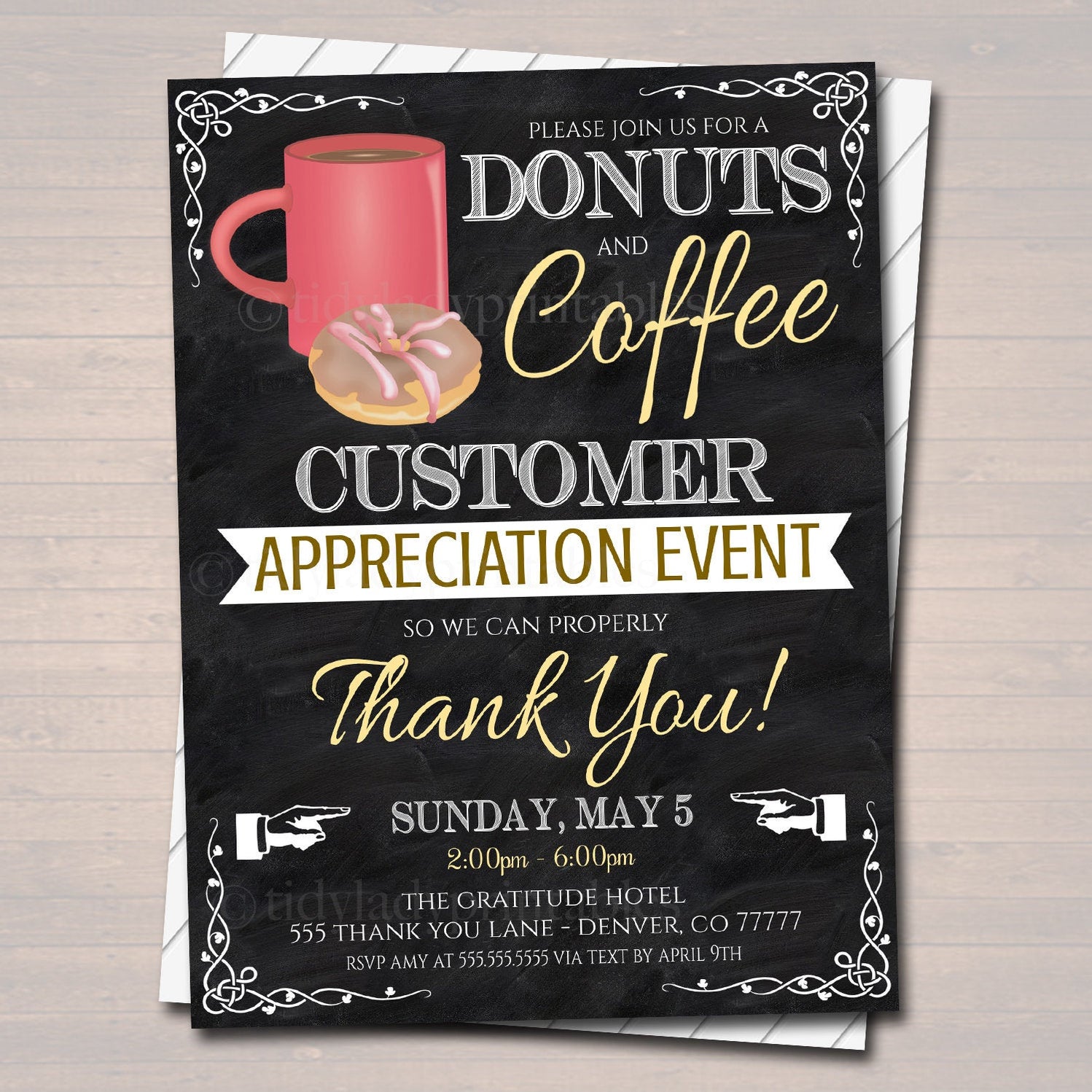 Coffee & Donut Appreciation Invitation | TidyLady Printables