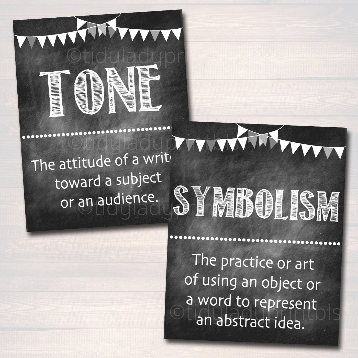 English Literature Classroom Posters | TidyLady Printables