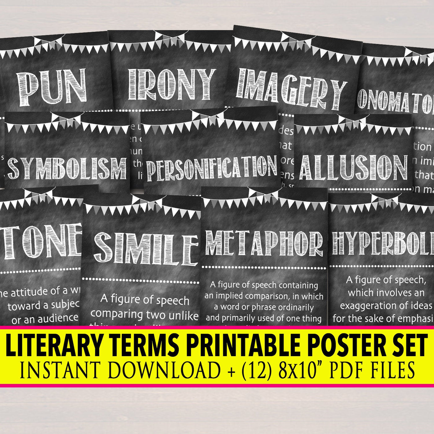English Literature Classroom Posters | TidyLady Printables