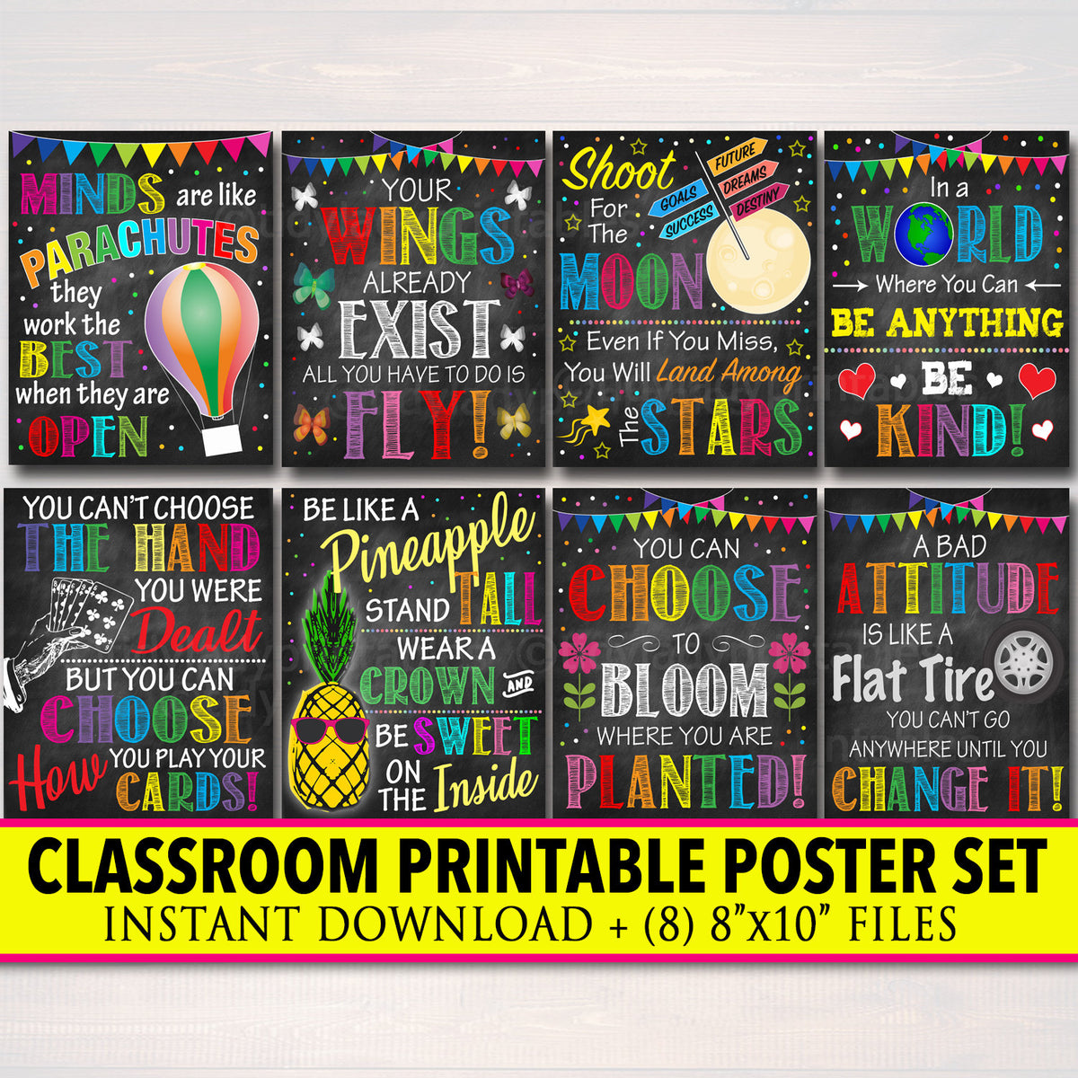 Chalkboard Classroom Poster Set | TidyLady Printables