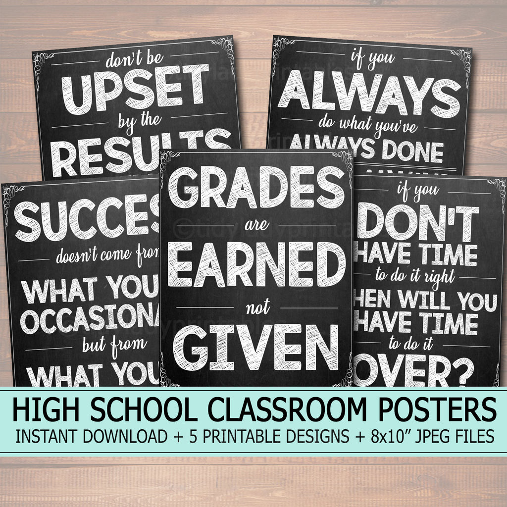 School And Classroom Poster Sets | TidyLady Printables