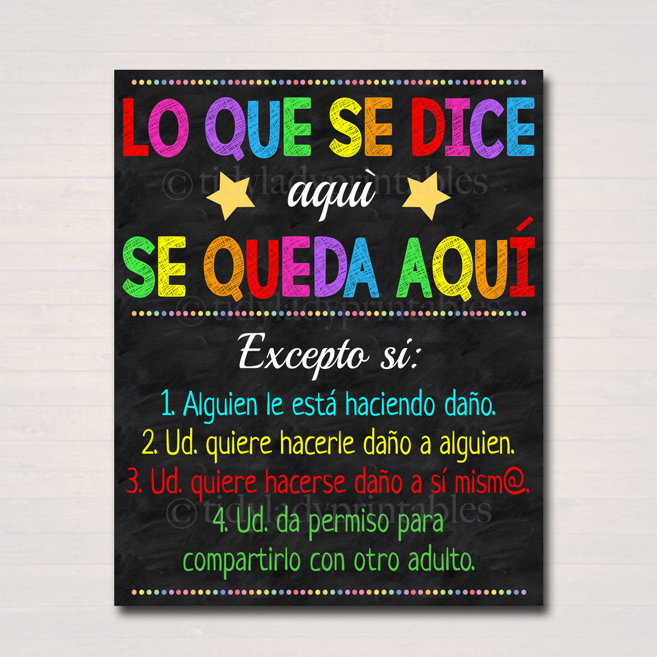 Spanish Counseling Poster | TidyLady Printables