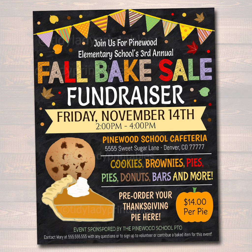 Fall Fundraiser & Event Flyers | TidyLady Printables
