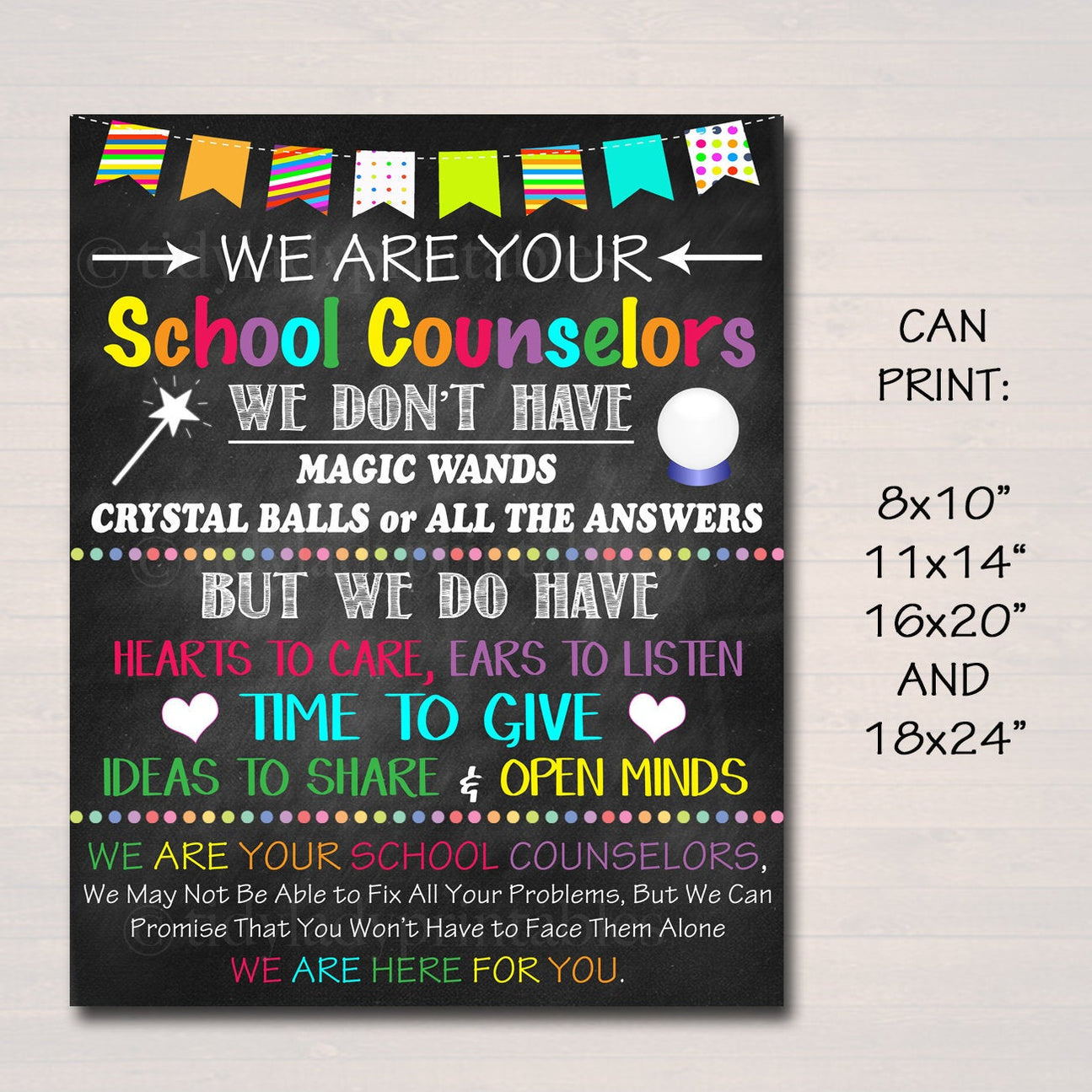 We Are Your School Counselors Sign | TidyLady Printables
