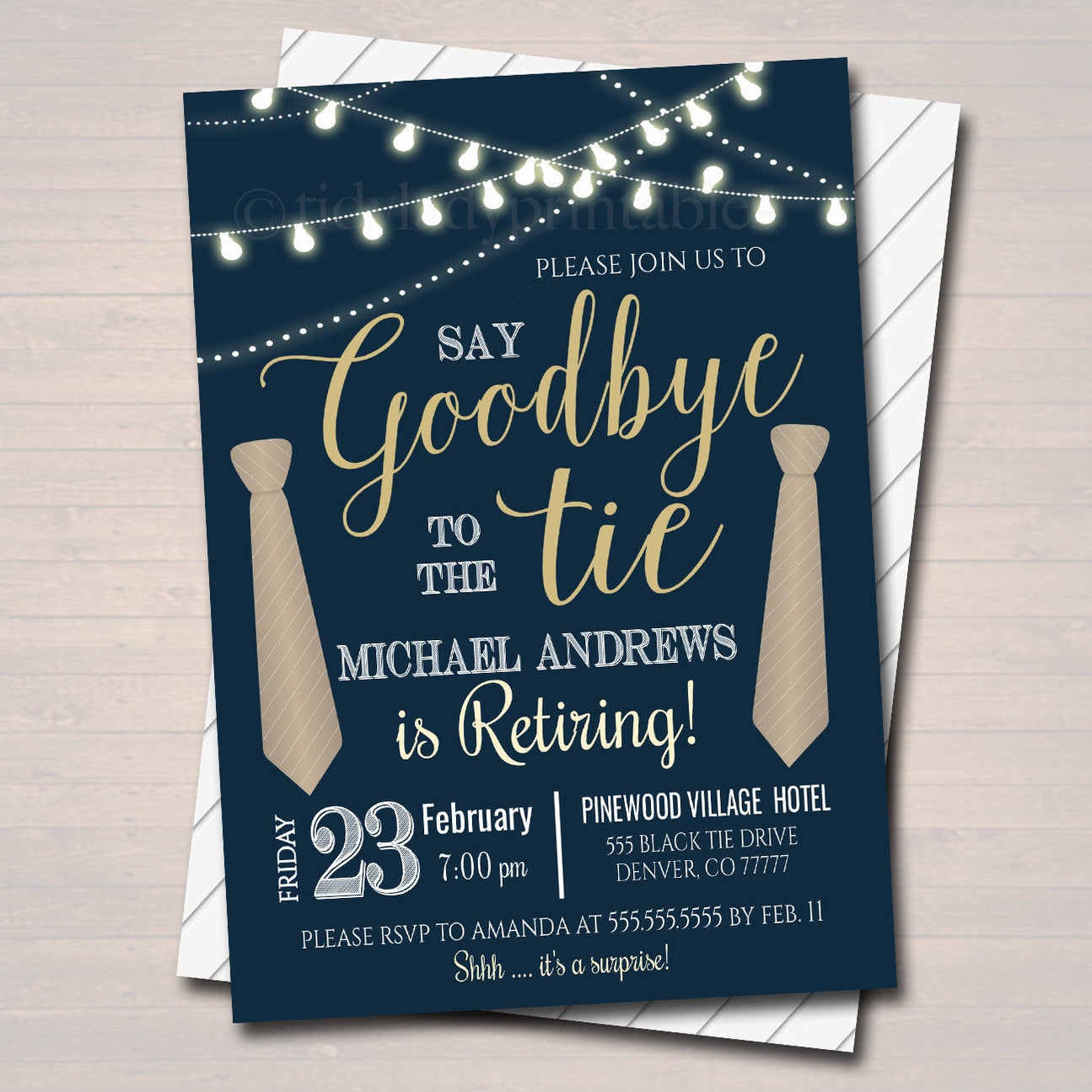 Corporate Retirement Invitation | TidyLady Printables