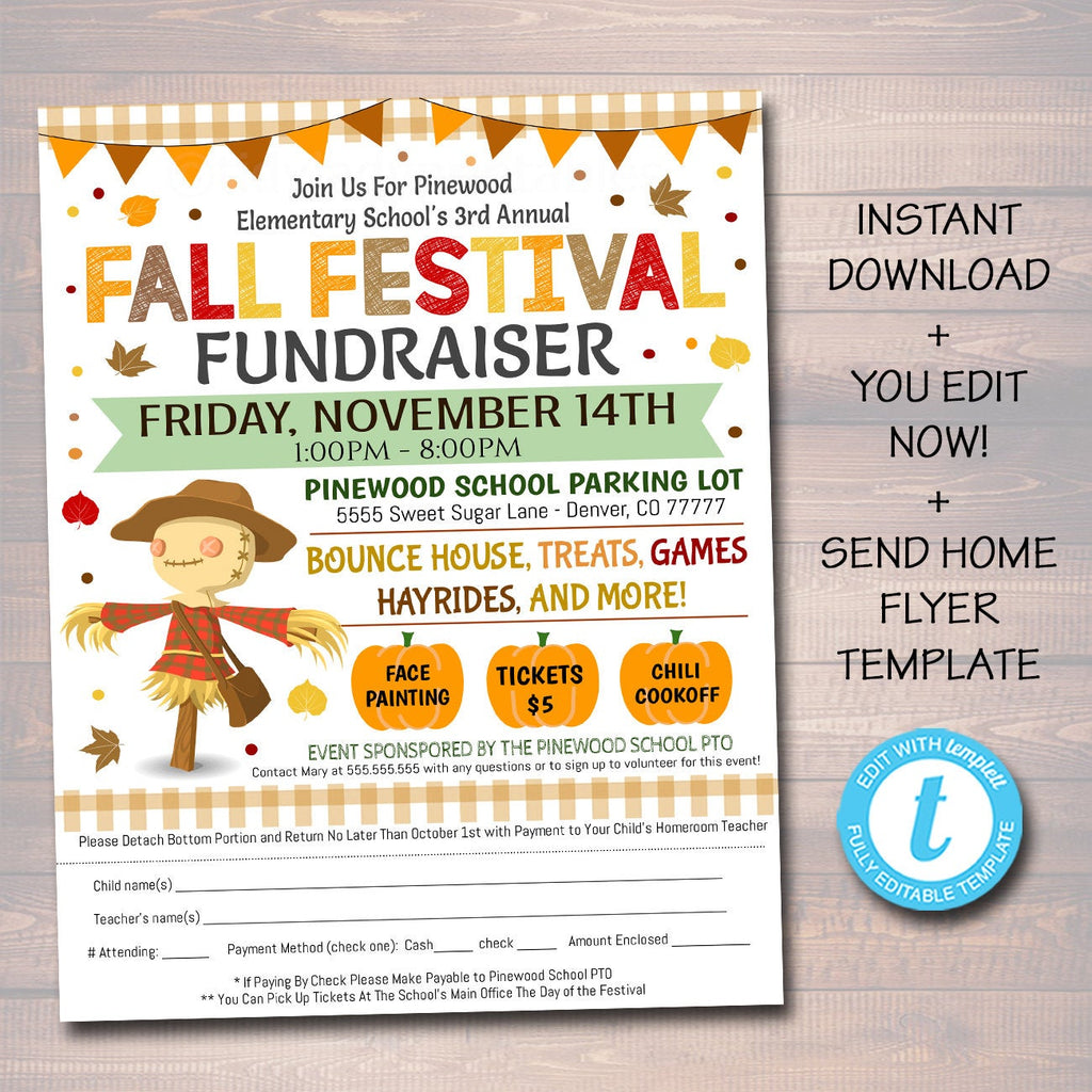 Fall Fundraiser & Event Flyers | TidyLady Printables