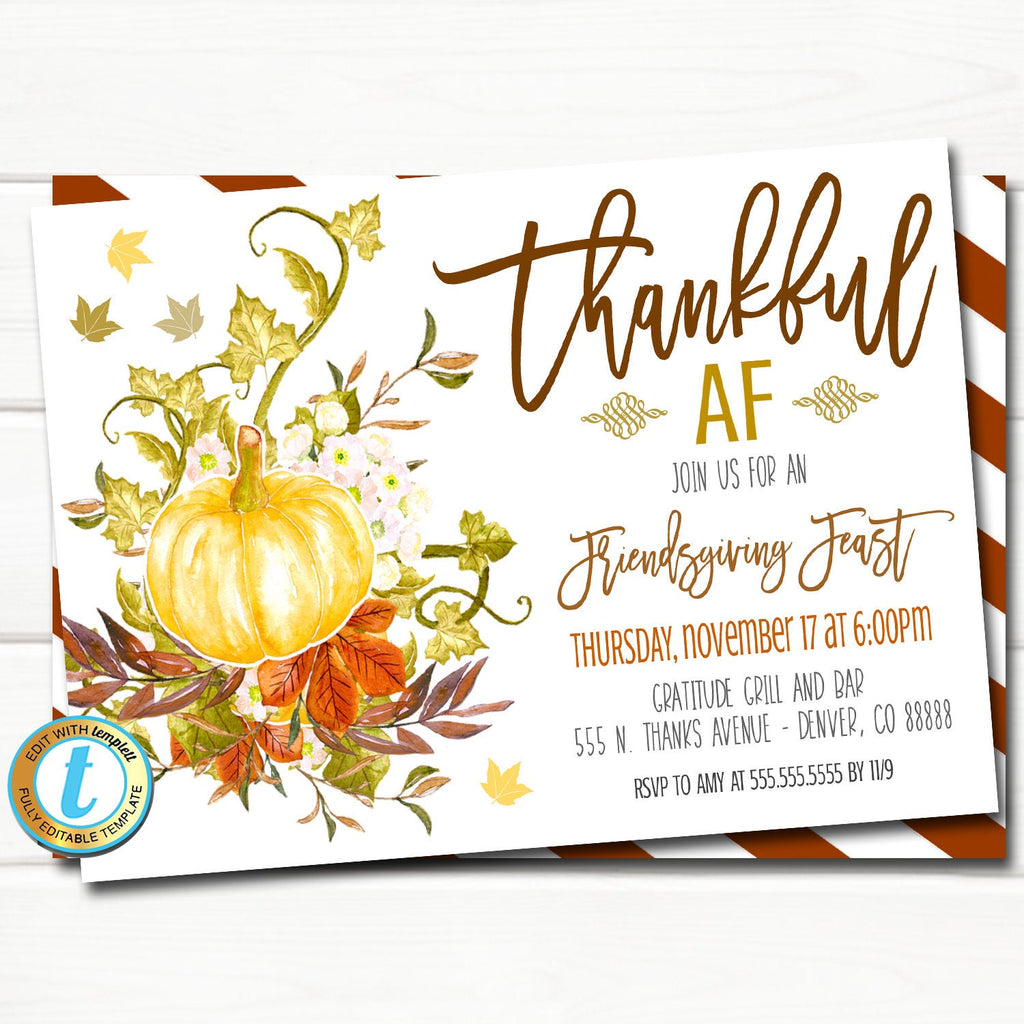 Printable Thanksgiving Invitations