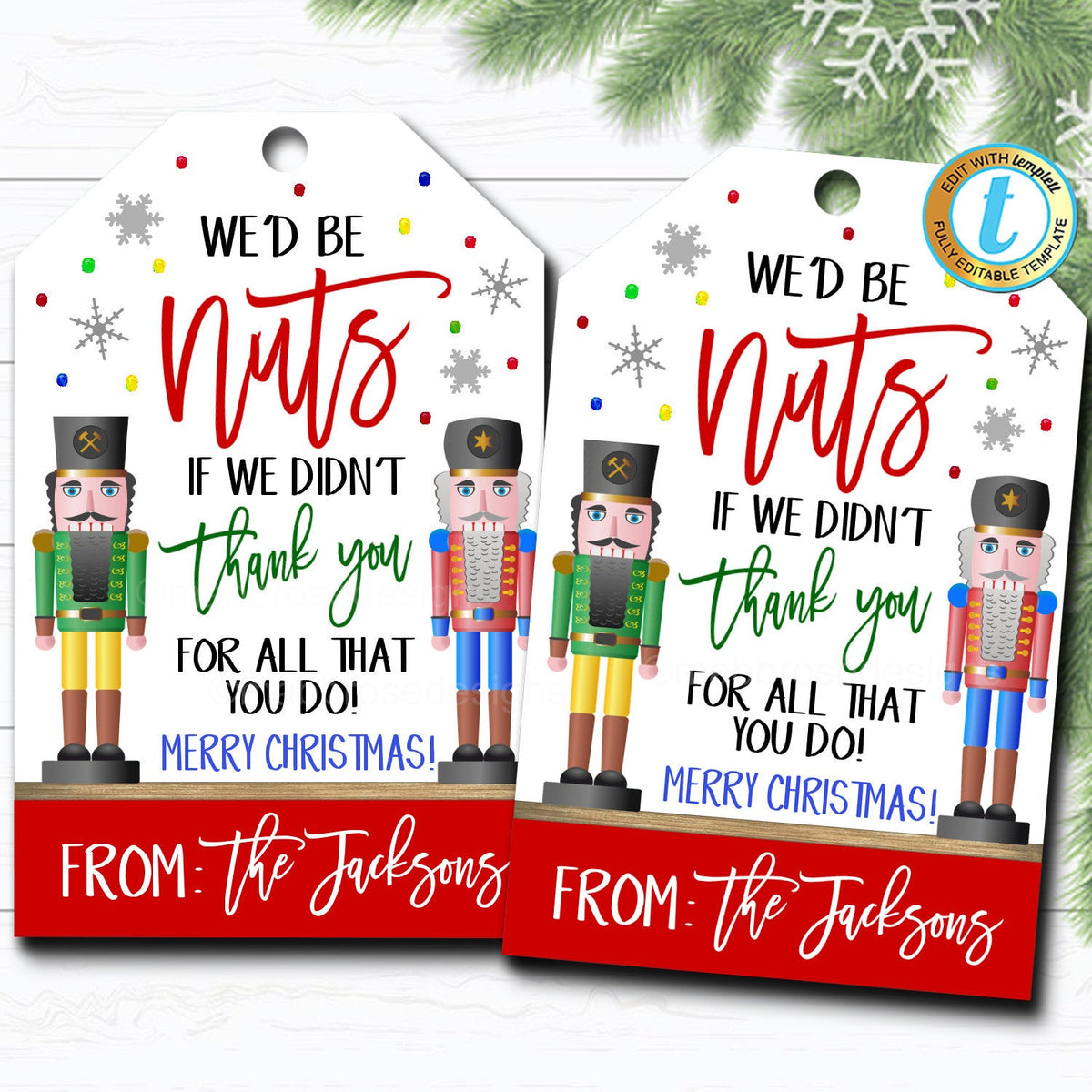 Christmas Nutcracker Gift Tags | TidyLady Printables