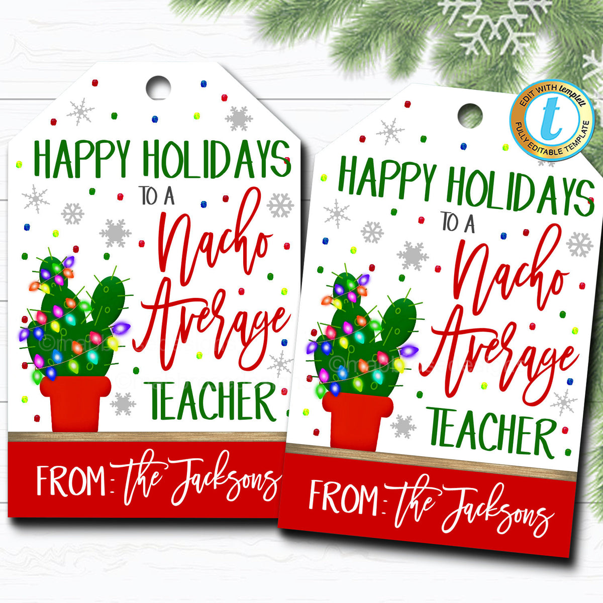Christmas Teacher Appreciation Gift Tag | TidyLady Printables