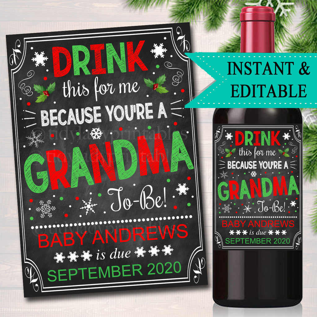 Christmas Holiday Wine Labels | TidyLady Printables