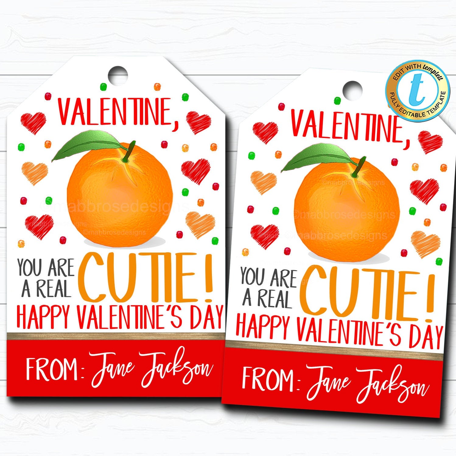 Valentine's Day Cutie Gift Tags | TidyLady Printables