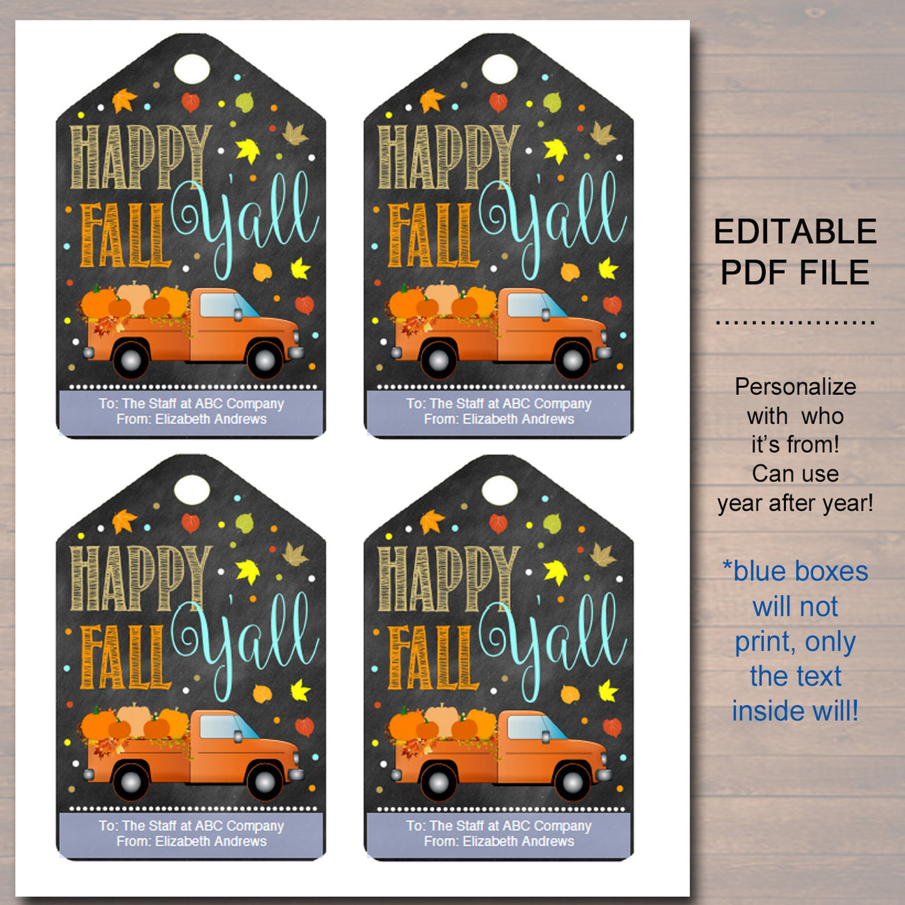Fall Gift Tag | TidyLady Printables