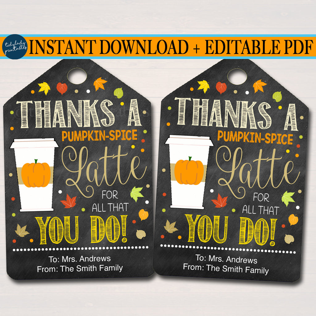 Fall Gift Tags and Invitations | TidyLady Printables