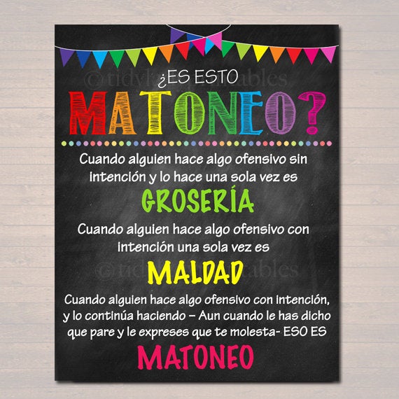 Spanish Anti Bully Poster | TidyLady Printables