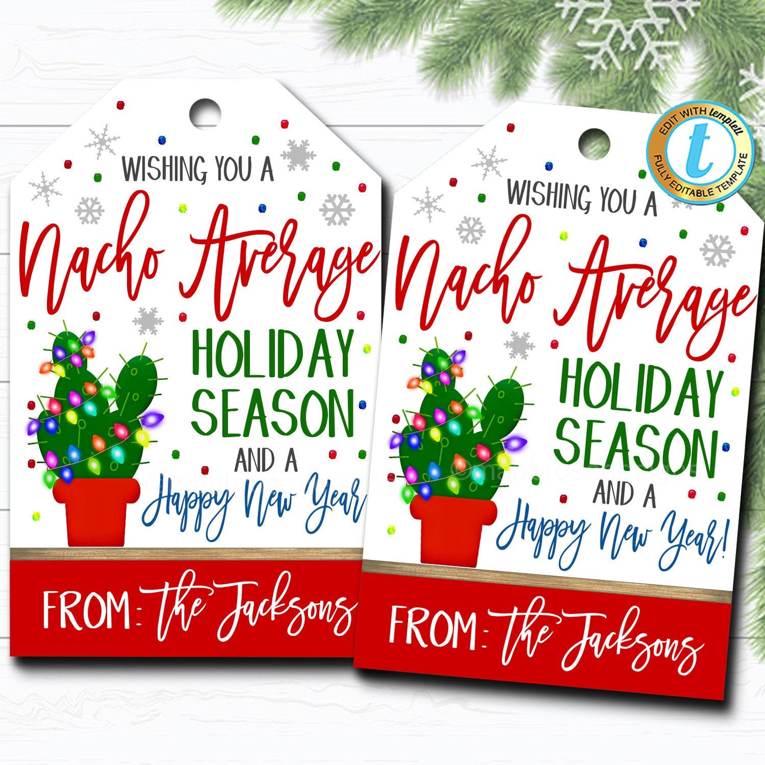 Nacho Average Holiday Gift Tag | TidyLady Printables