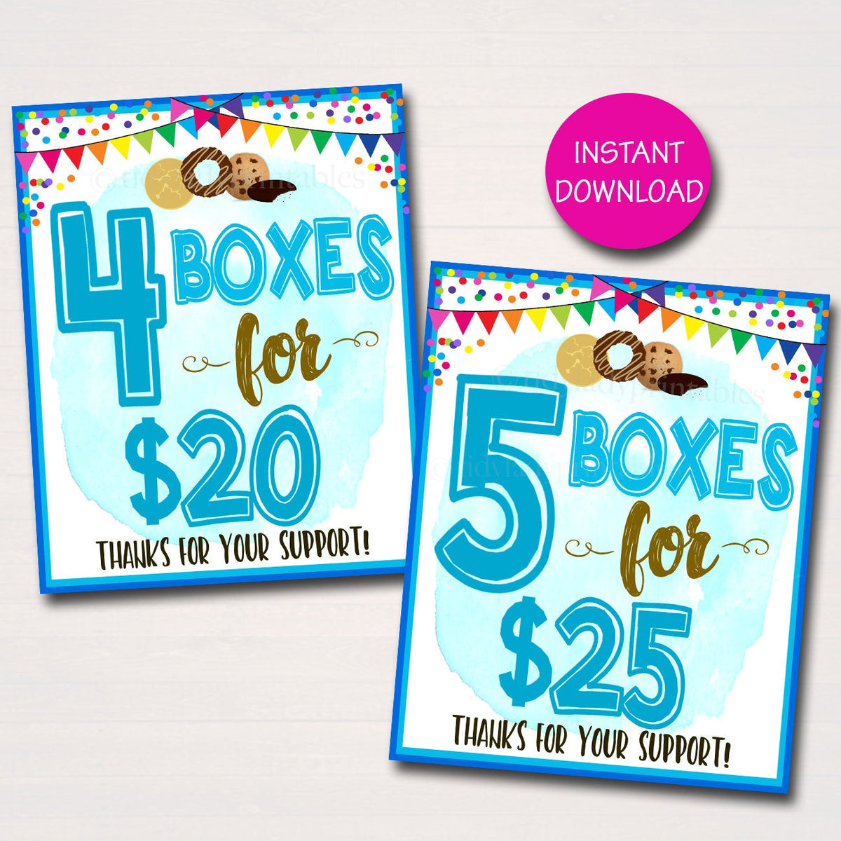 Cookie Booth Ideas, Decor and Signs | TidyLady Printables