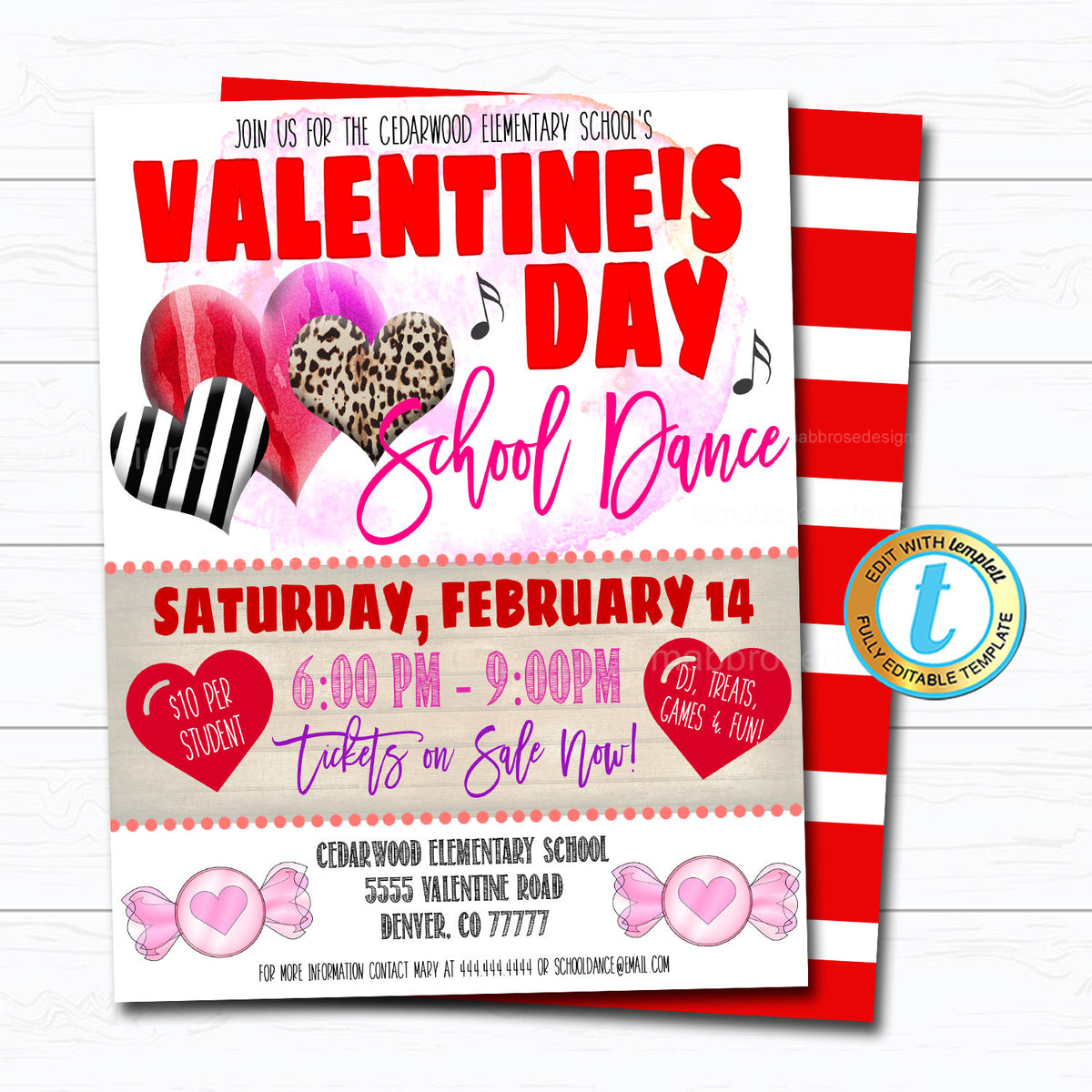 Valentine Day Dance Invitations Valentine's Day Invitation Templates