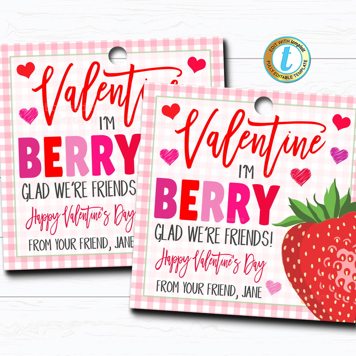 Valentine's Gift Tag For Fruit Snacks | TidyLady Printables
