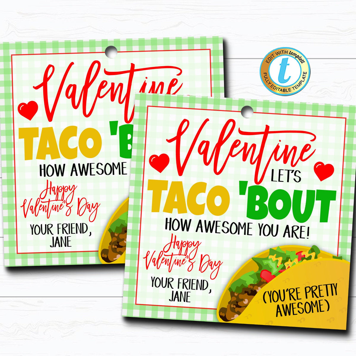 Valentine Gift Tag, Nacho Average Valentine Fiesta Printable — TidyLady ...