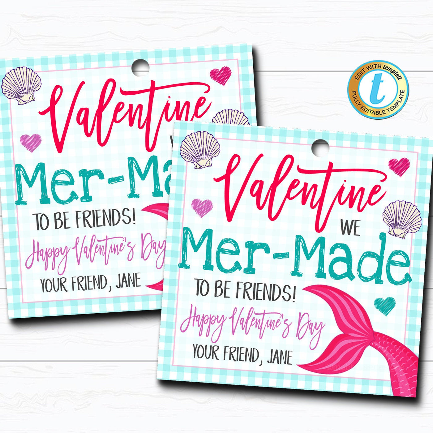 Mermaid Valentine's Day Tag | TidyLady Printables