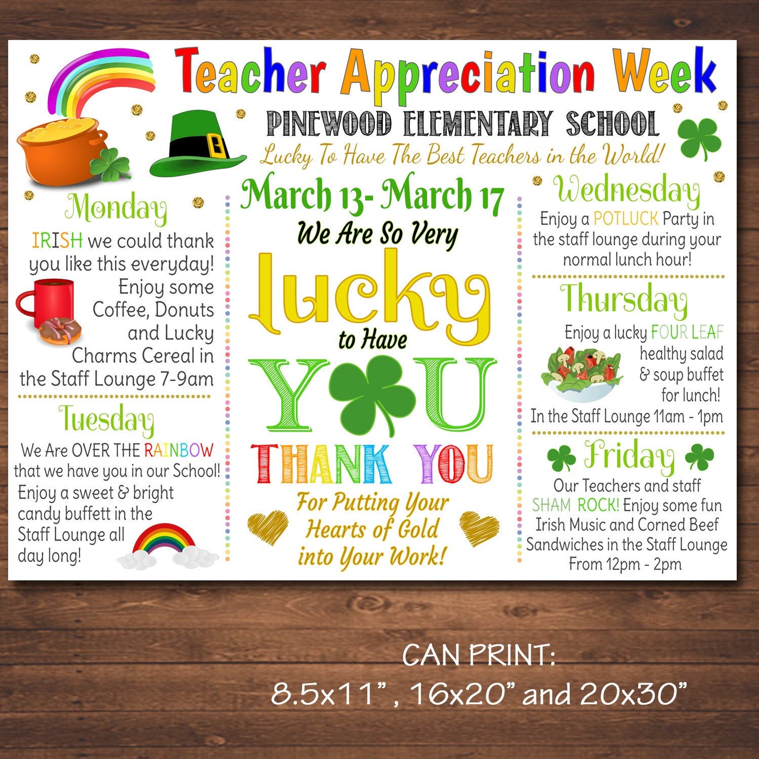St. Patrick's Day Lucky Theme - Teacher Appreciation Week — TidyLady ...