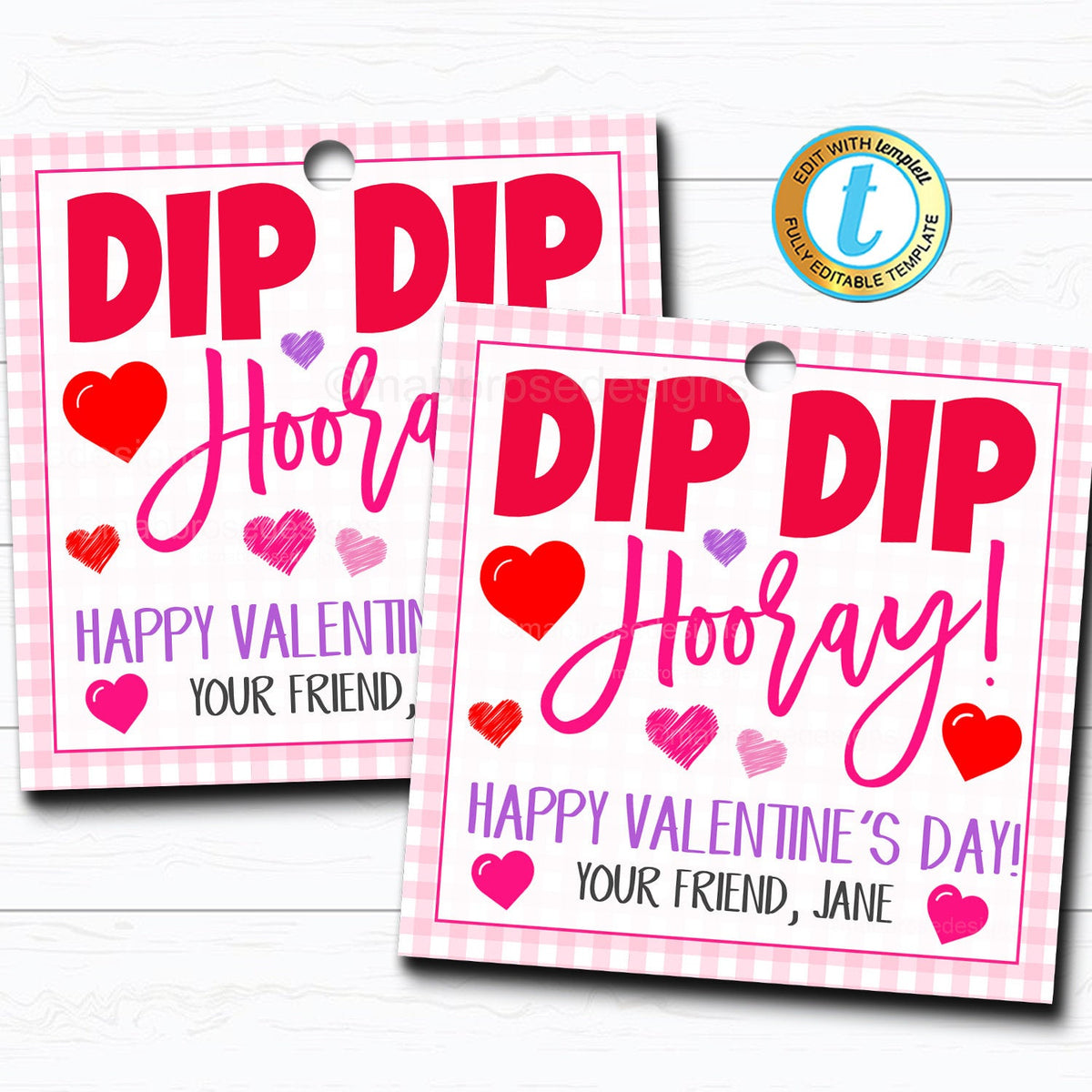 Fun Dip Valentine's Day Gift Tag | TidyLady Printables