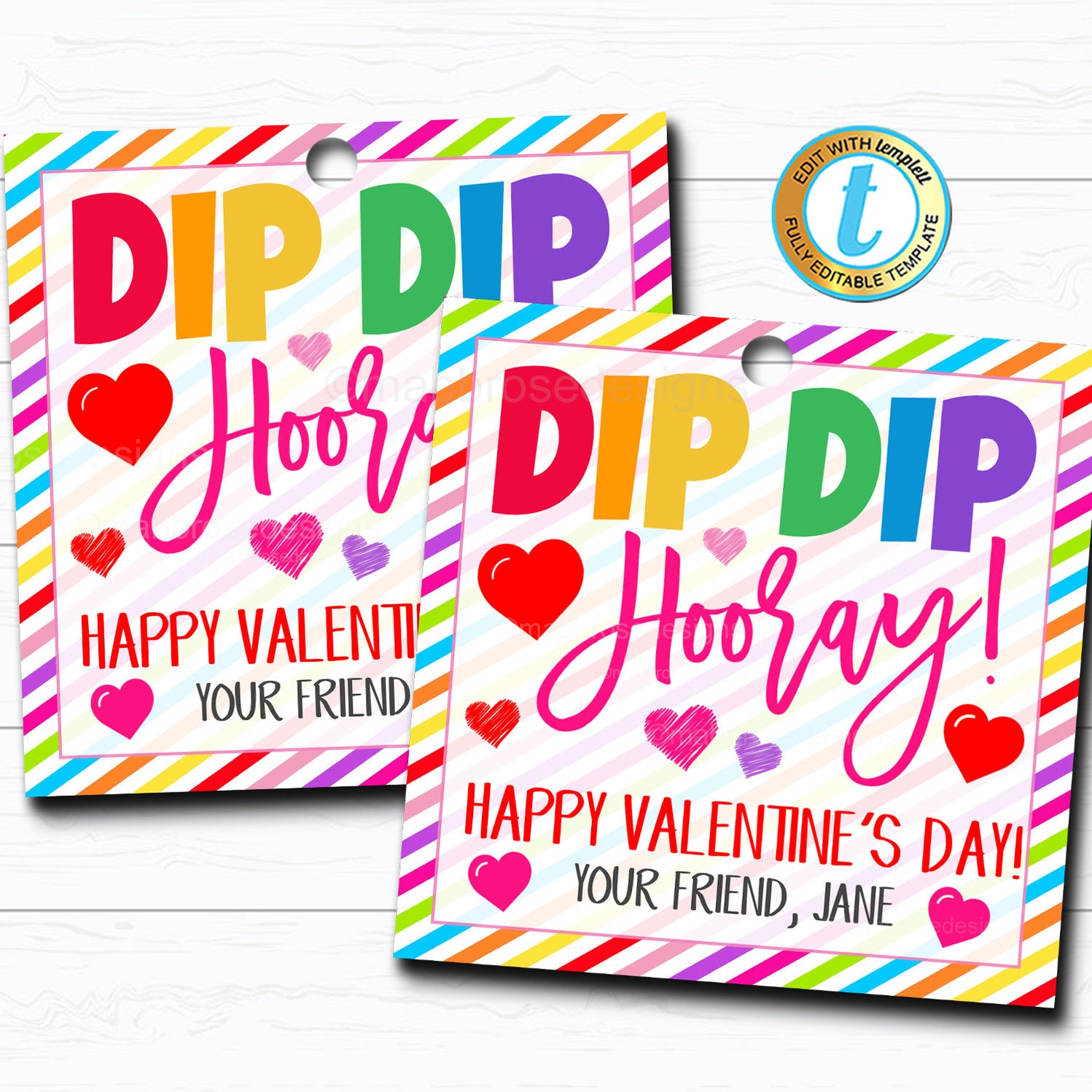 Fun Dip Valentine's Day Gift Tag | TidyLady Printables