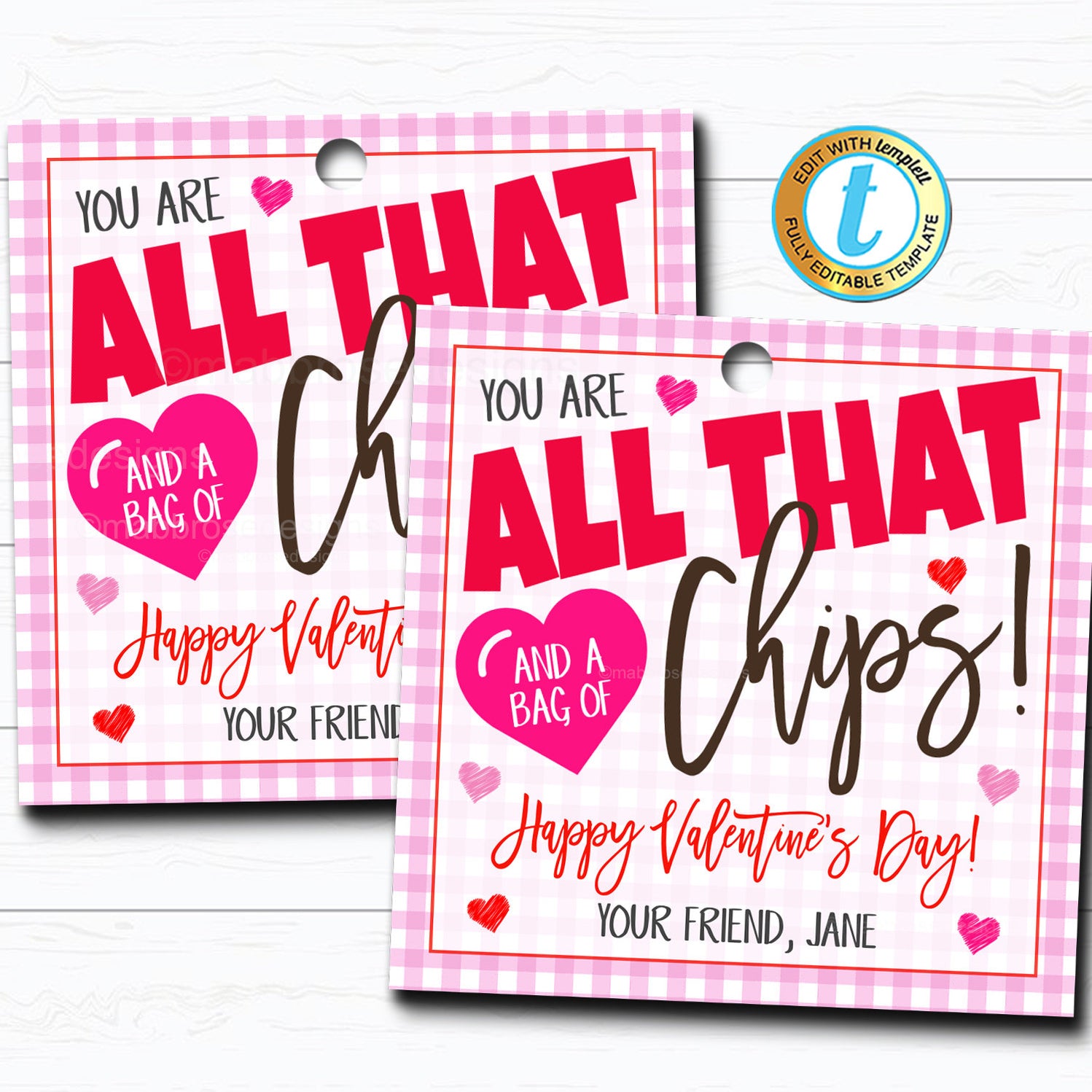 Appreciation Valentine's Gift Tag | TidyLady Printables