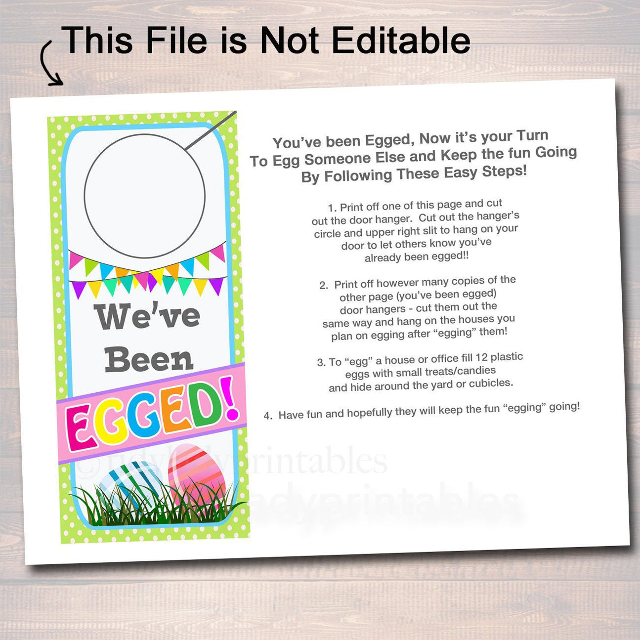 You've Been Egged Door Hangers, Easter Egg Hunt Sign Kit, Easter Print ...