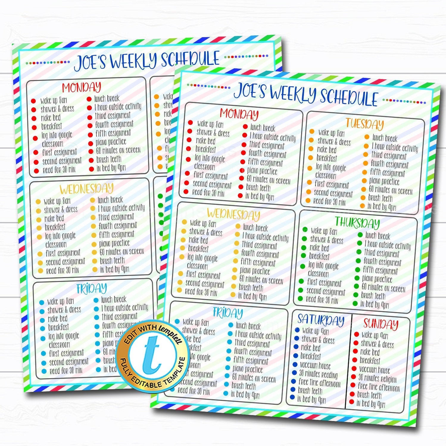 Homeschool Daily Subject Checklist | TidyLady Printables